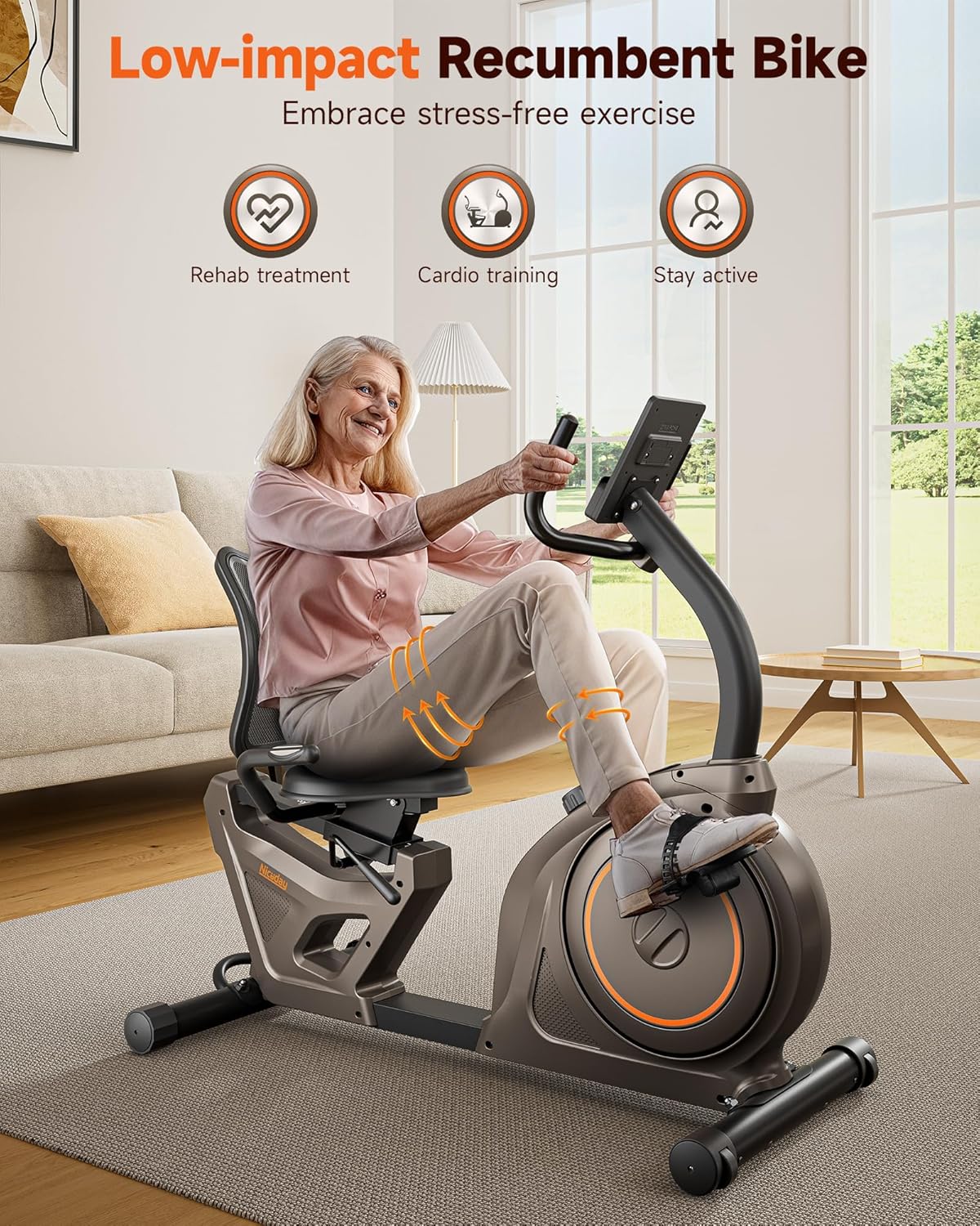 Niceday Recumbent Exercise Bike 400lbs App LCD Heart Monitor – unckt