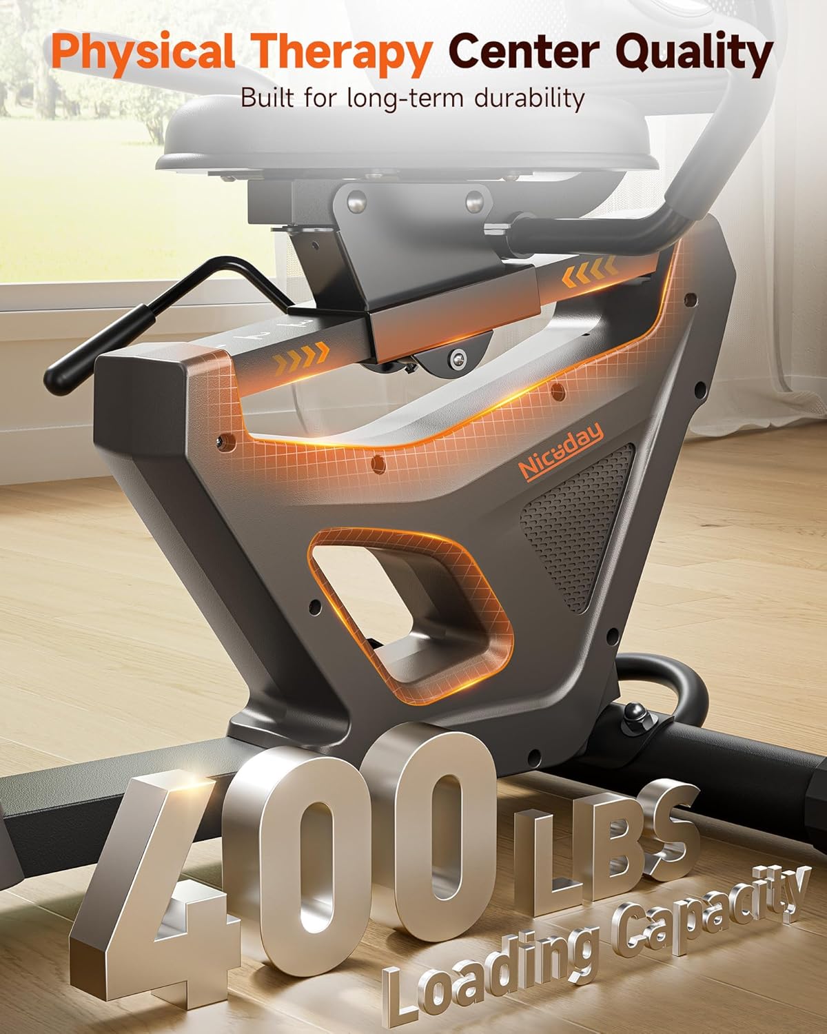 Niceday Recumbent Exercise Bike 400lbs App LCD Heart Monitor – unckt