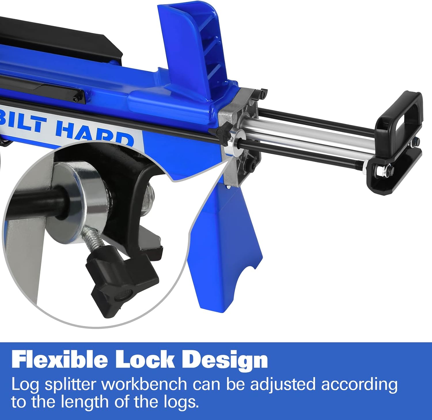 BILT HARD Electric Log Splitter 6.5-Ton 15Amp Horizontal Hydraulic Ram ...