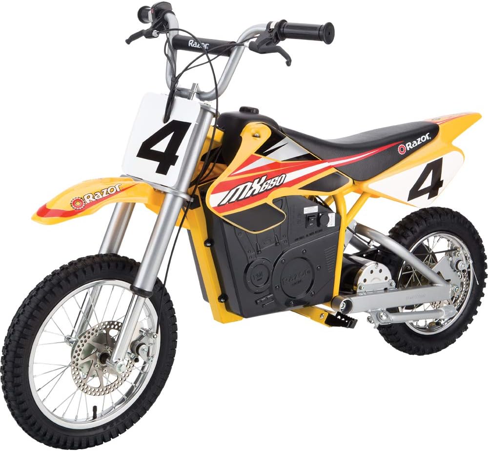 Razor MX650 Electric Dirt Bike Off-Road Motocross Yellow – rinock