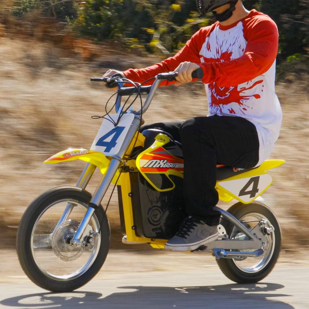 Razor MX650 Electric Dirt Bike Off-Road Motocross Yellow – rinock