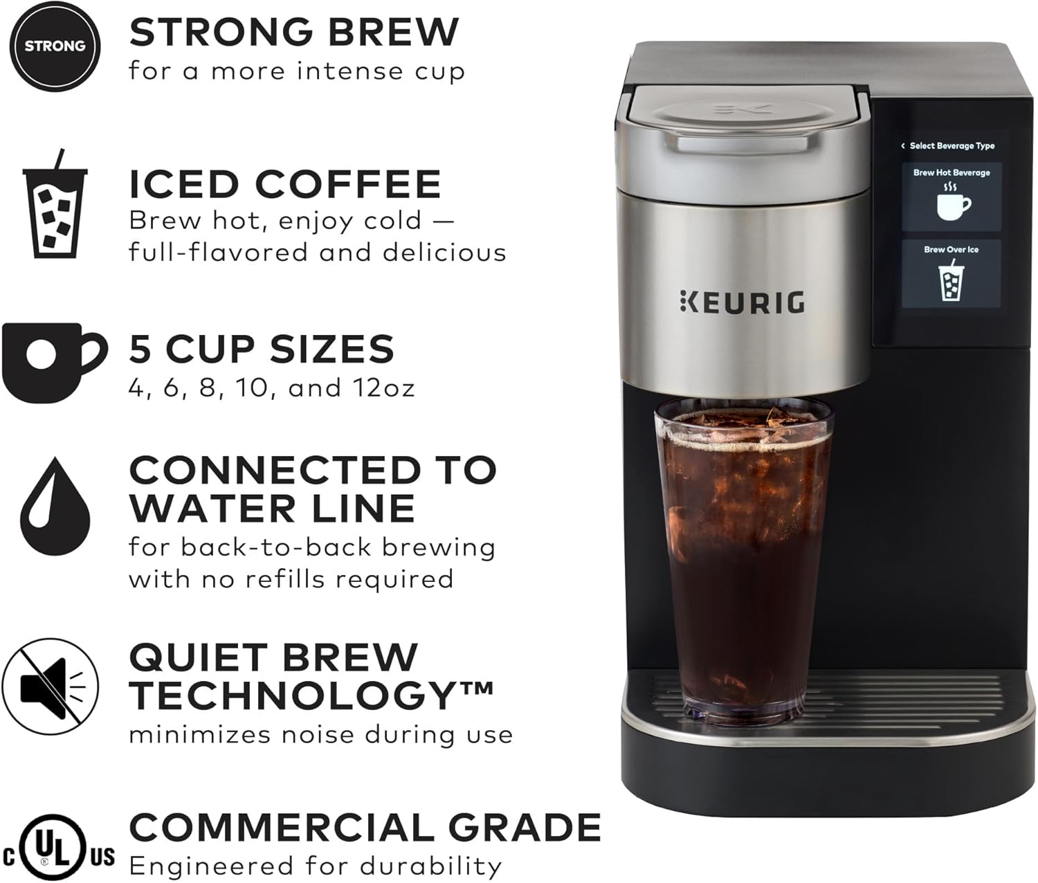 Keurig Single Serve Commercial Coffeemaker On a Hi-Res Touch Screen – dis