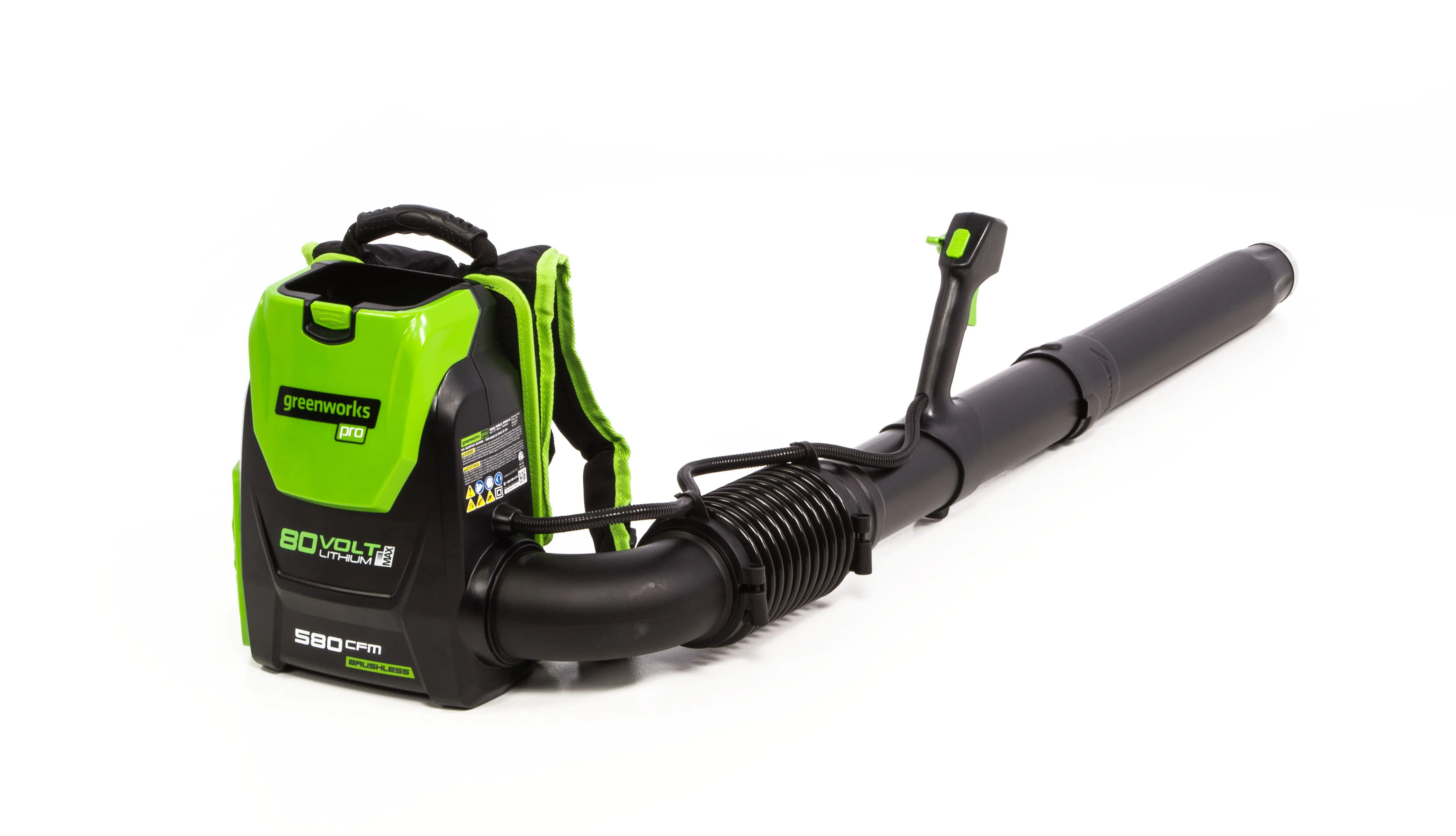 80V 580 CFM Brushless Backpack Blower w/ 2.5Ah Battery & Charger – grnos