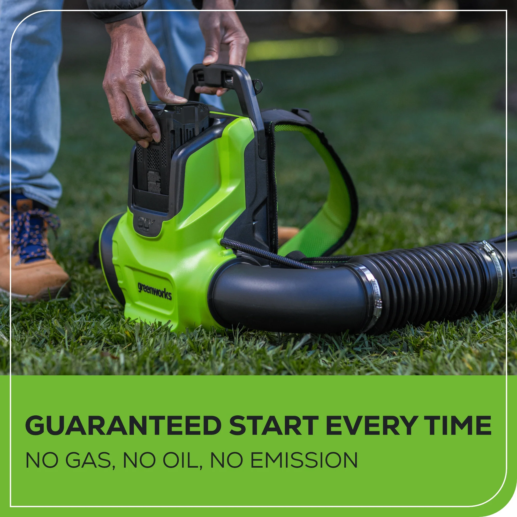 80V 750CFM Cordless Battery Single Port Backpack Blower w/ 4Ah Battery ...