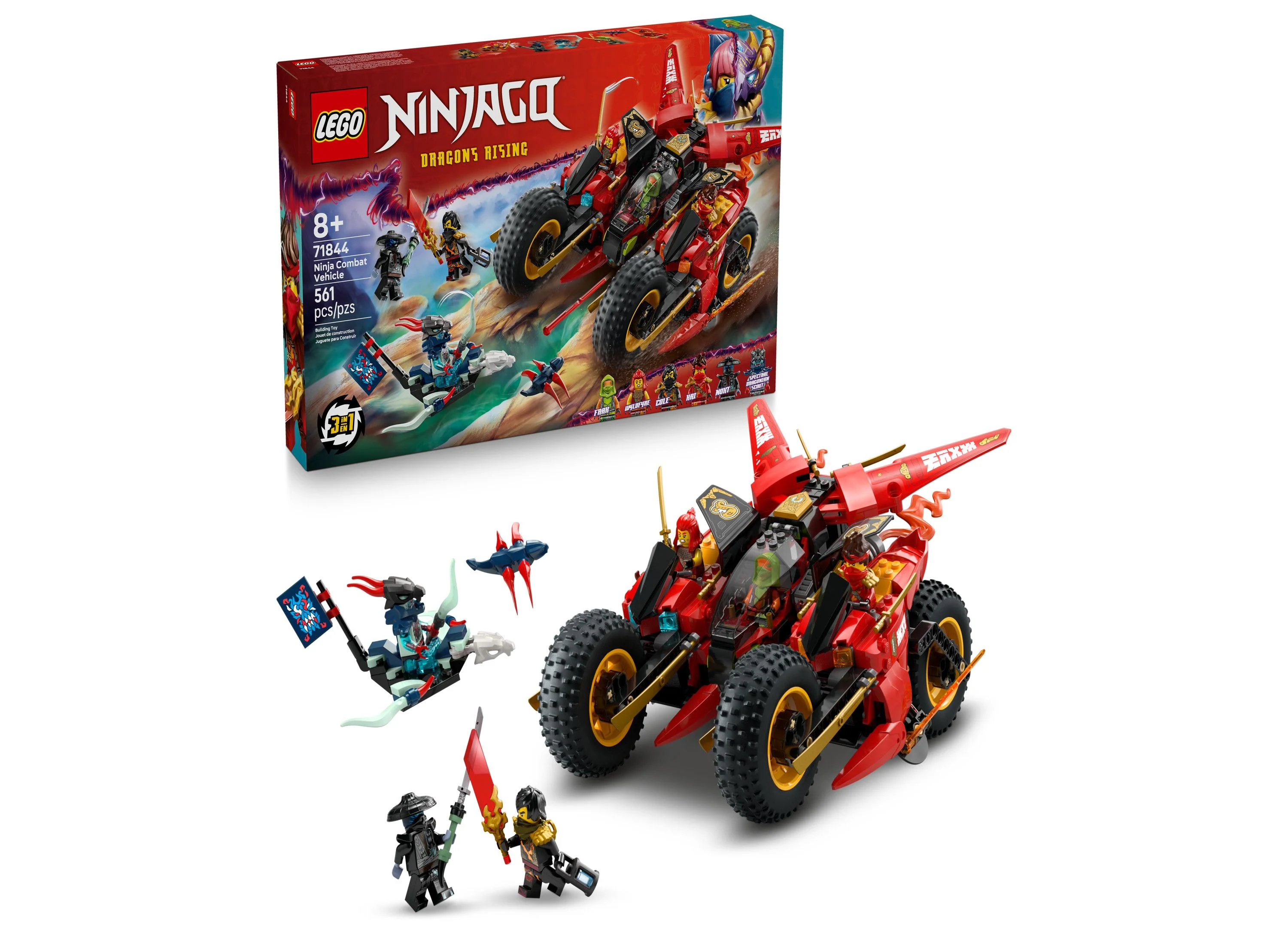 LEGO Ninjago 561-Piece Ninja Combat Vehicle Building Set 71844 – tysus