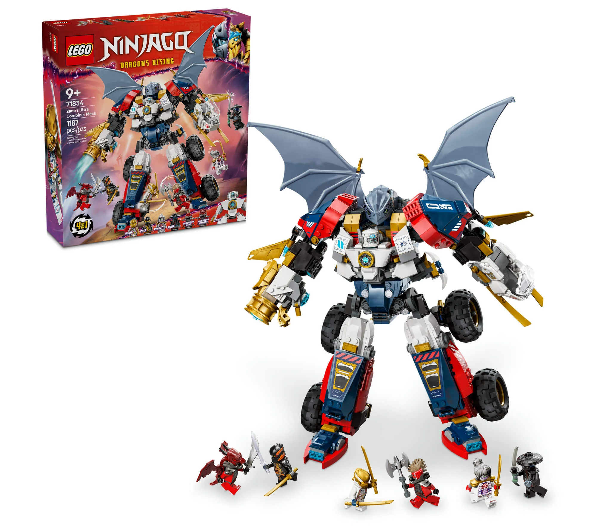 LEGO NINJAGO Zane’s Ultra Combiner Mech 4-in-1 Building Set 71834 – tysus