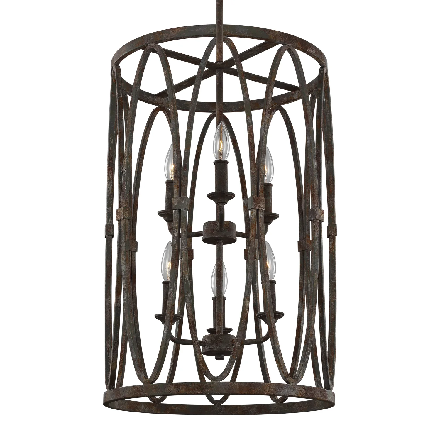 Visual Comfort Studio Patrice F3223/6DA Pendant Light – Deep Abyss – vuafrt
