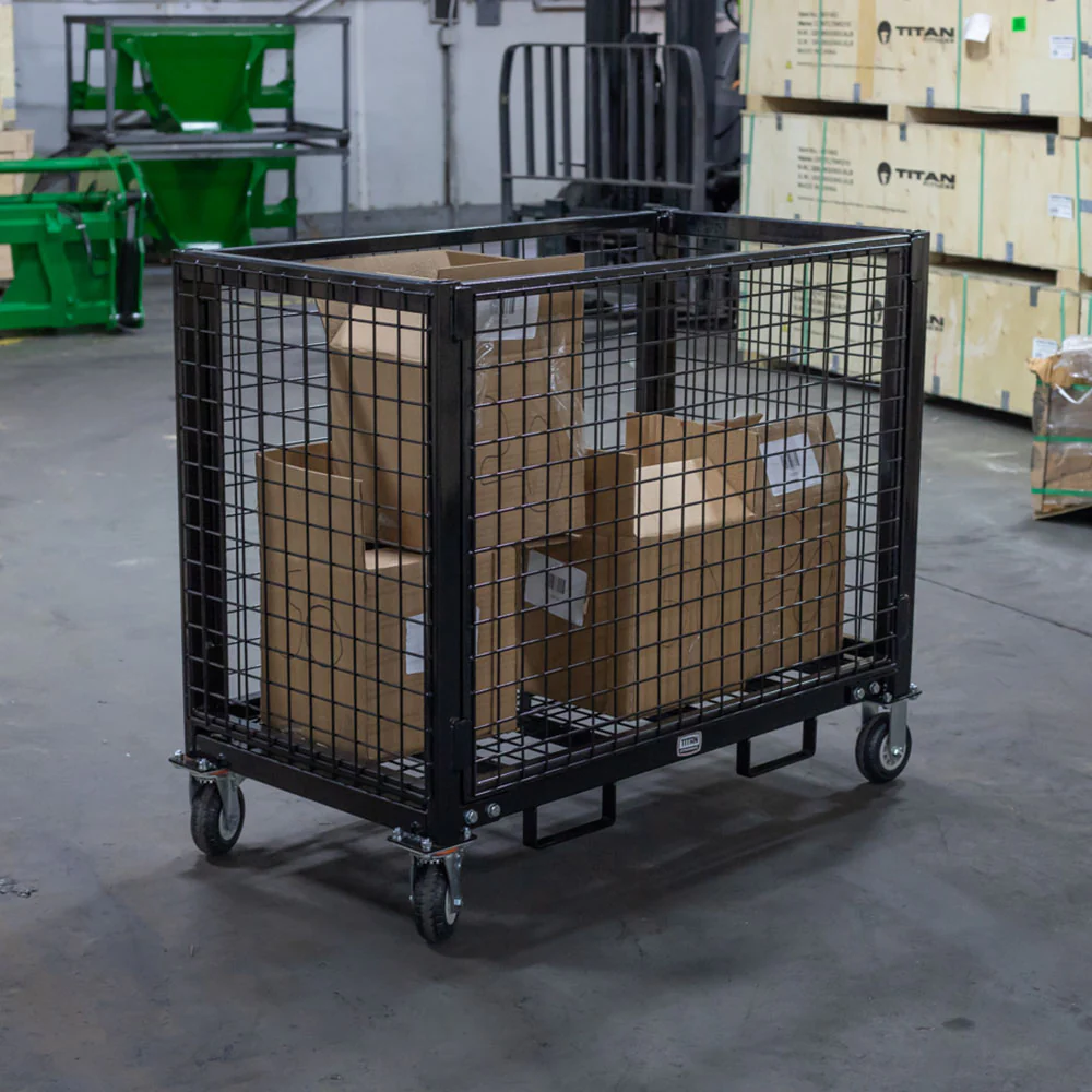 Mobile Industrial Wire Crate Cart – tachnta
