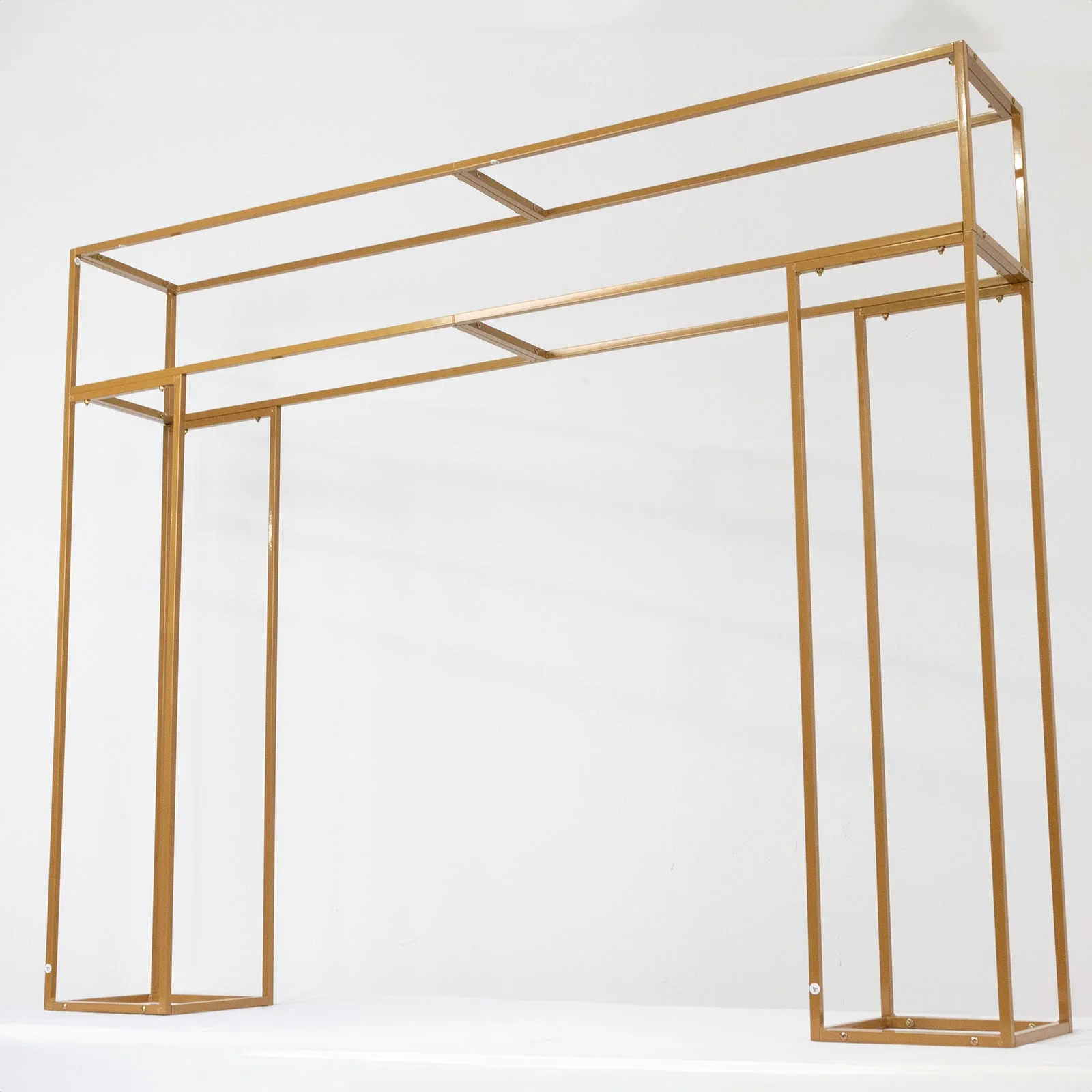 5ft Over the Table Stand in Gold, Freestanding Rectangular Double Frame ...