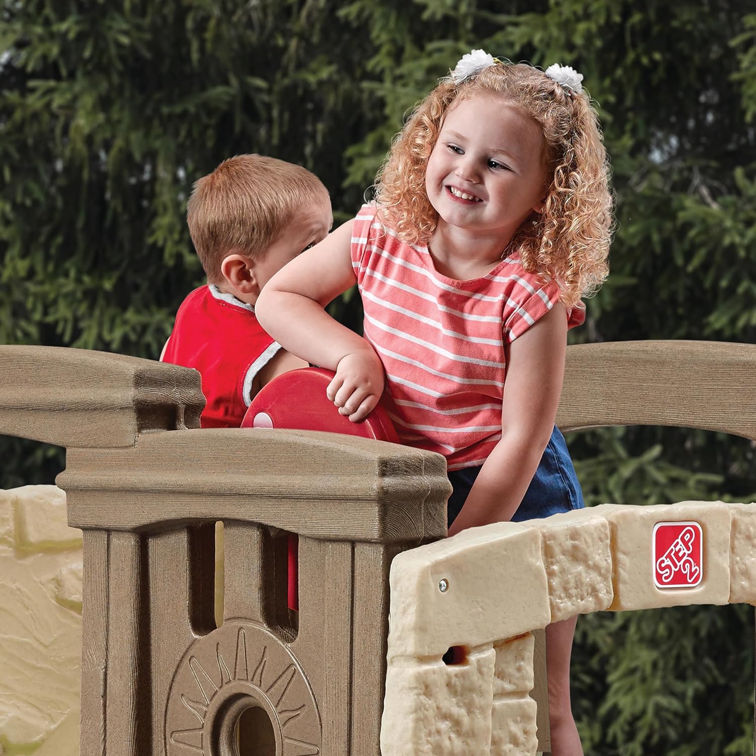 Step2 Woodland Climber II Kids Outdoor Playset with Slide and Climbing ...