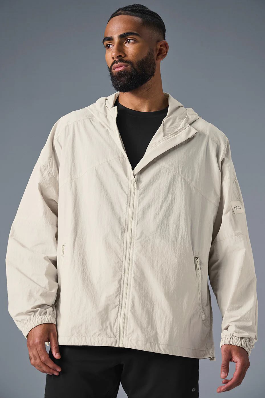 Vantage Nylon Ripstop Track Jacket – Bone – alog