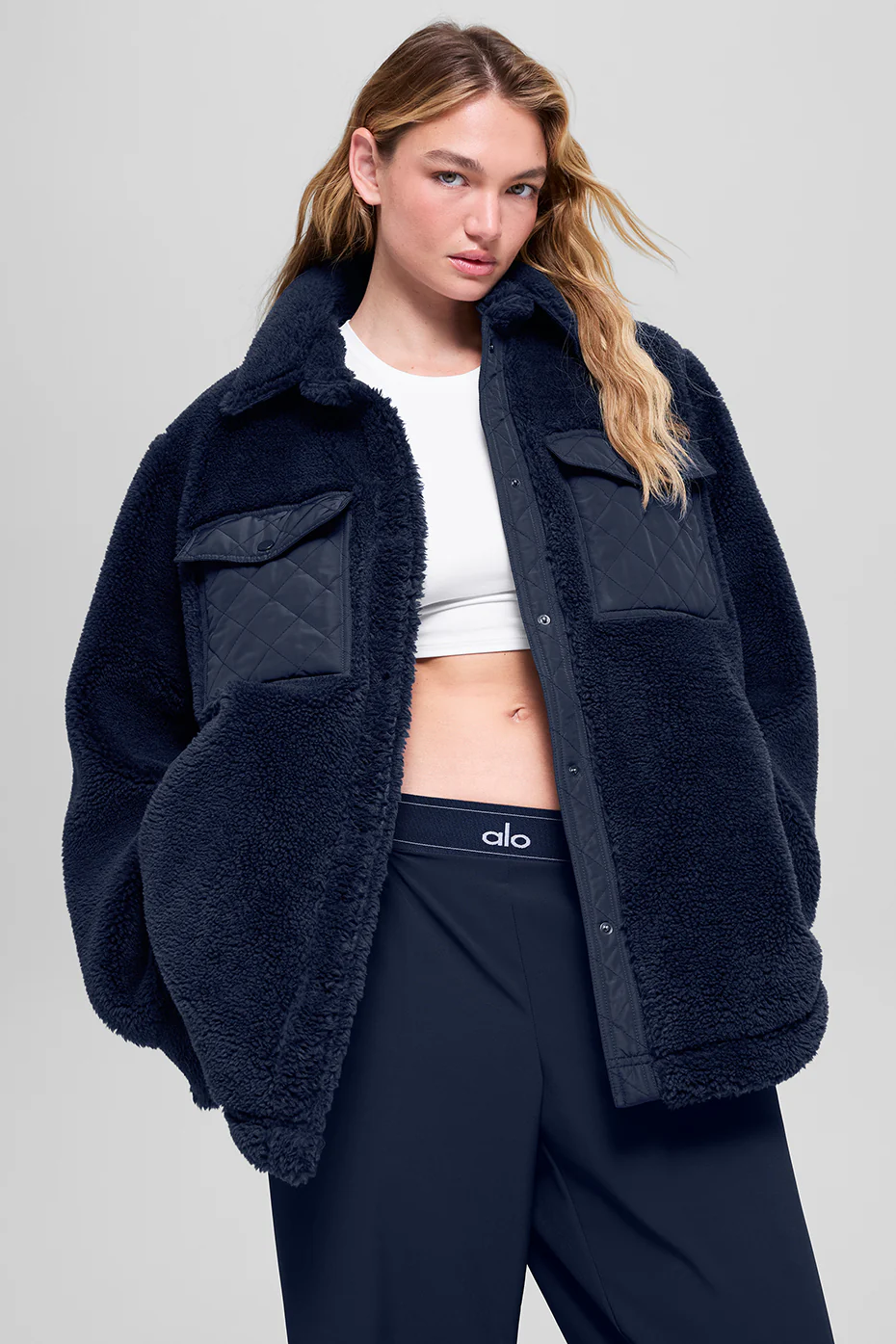 Sherpa Edge Shacket – Navy – alog