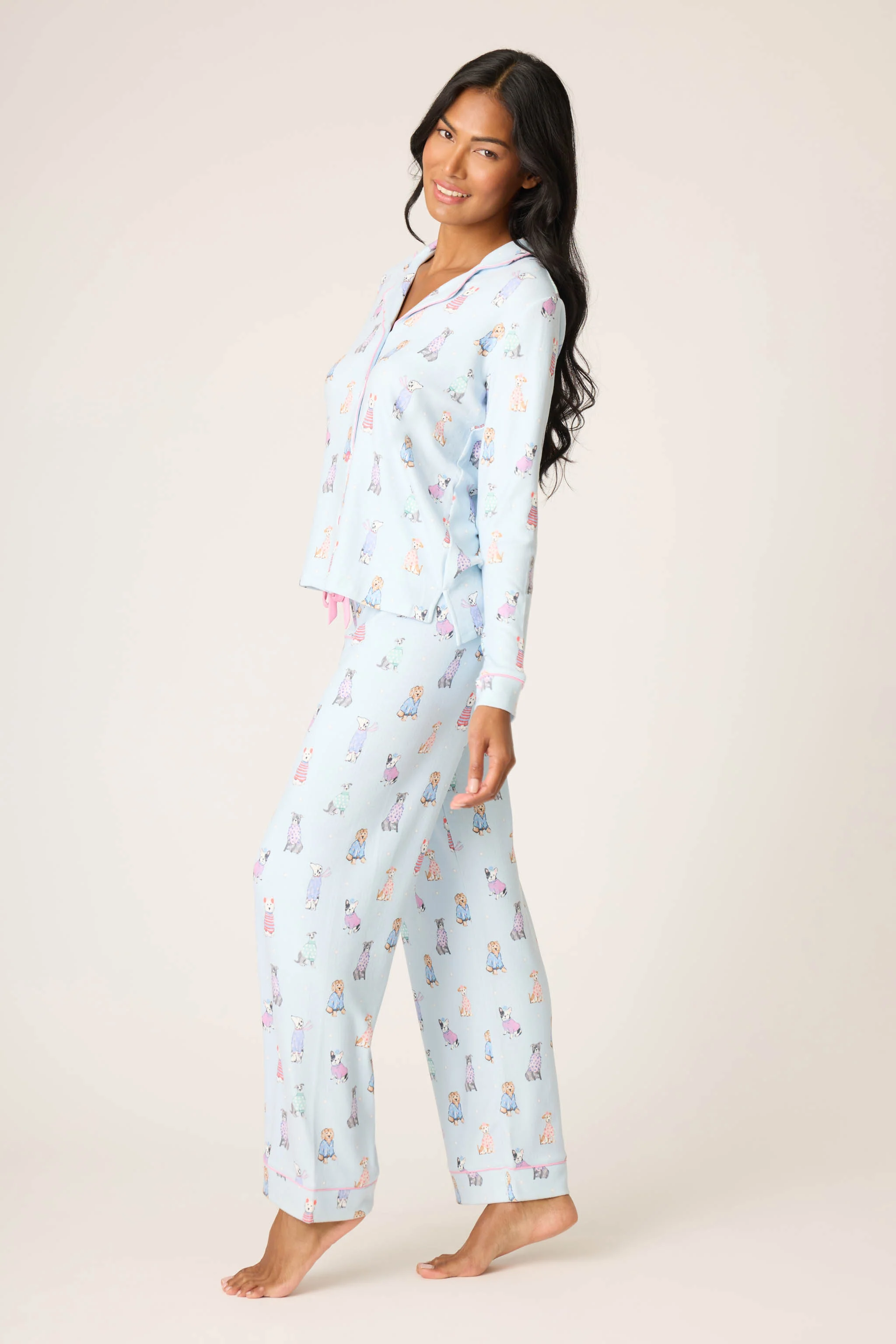 Doggone Cold Dog Print Pointelle PJ Set – pavage