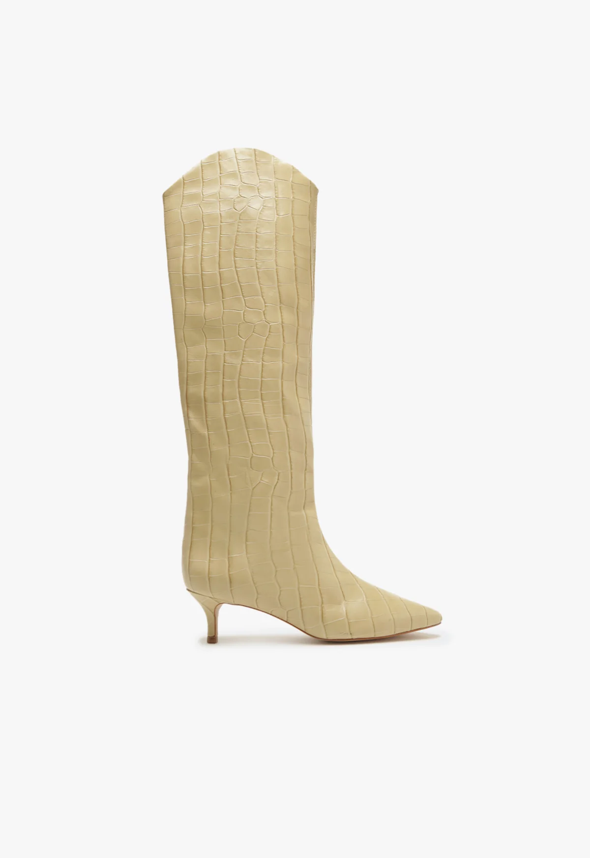 Maryana Lo Crocodile Embossed Leather Boot