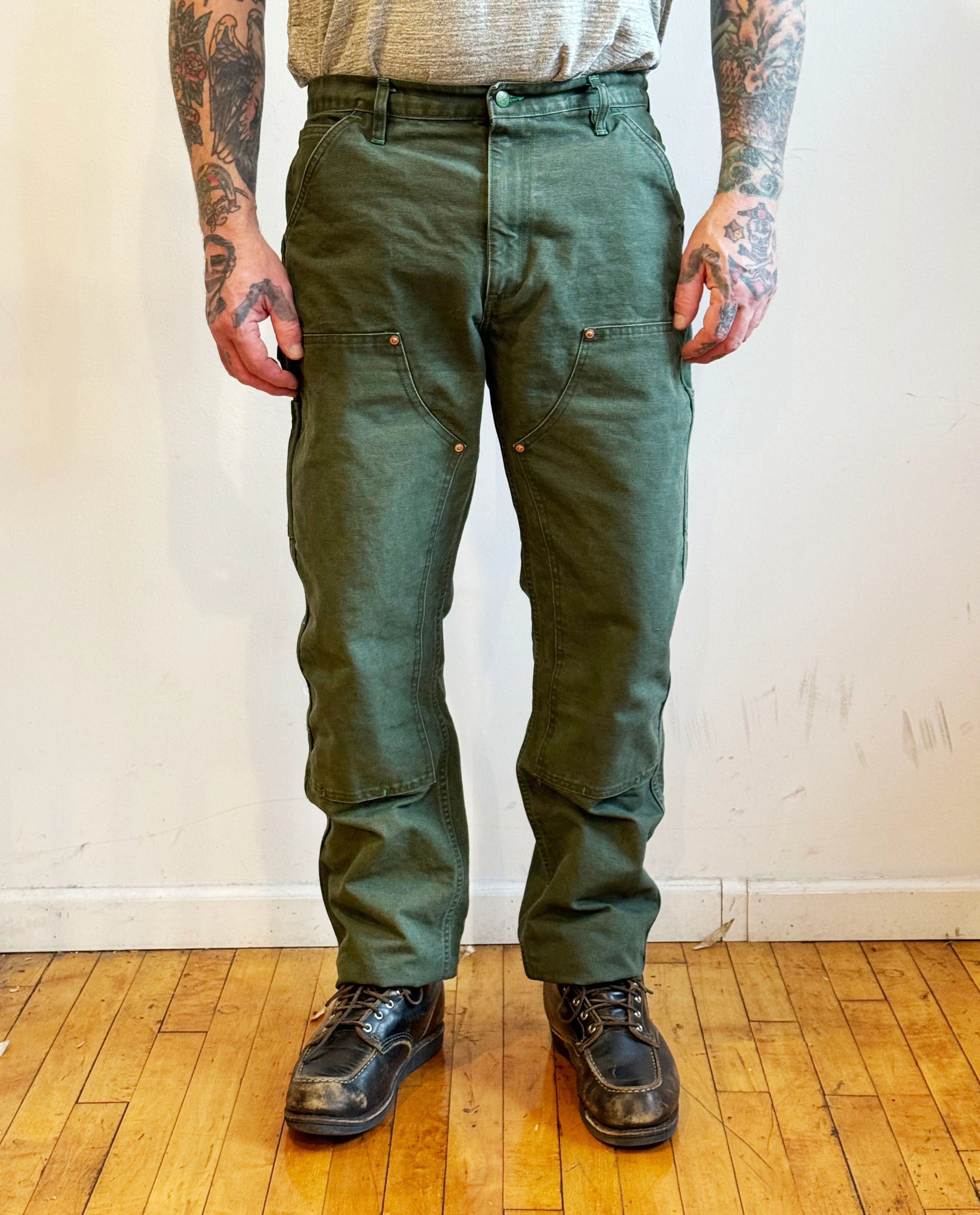 Vintage Washed Black Mt Vernon Duck Double Knee Work Uniform – lfidnc