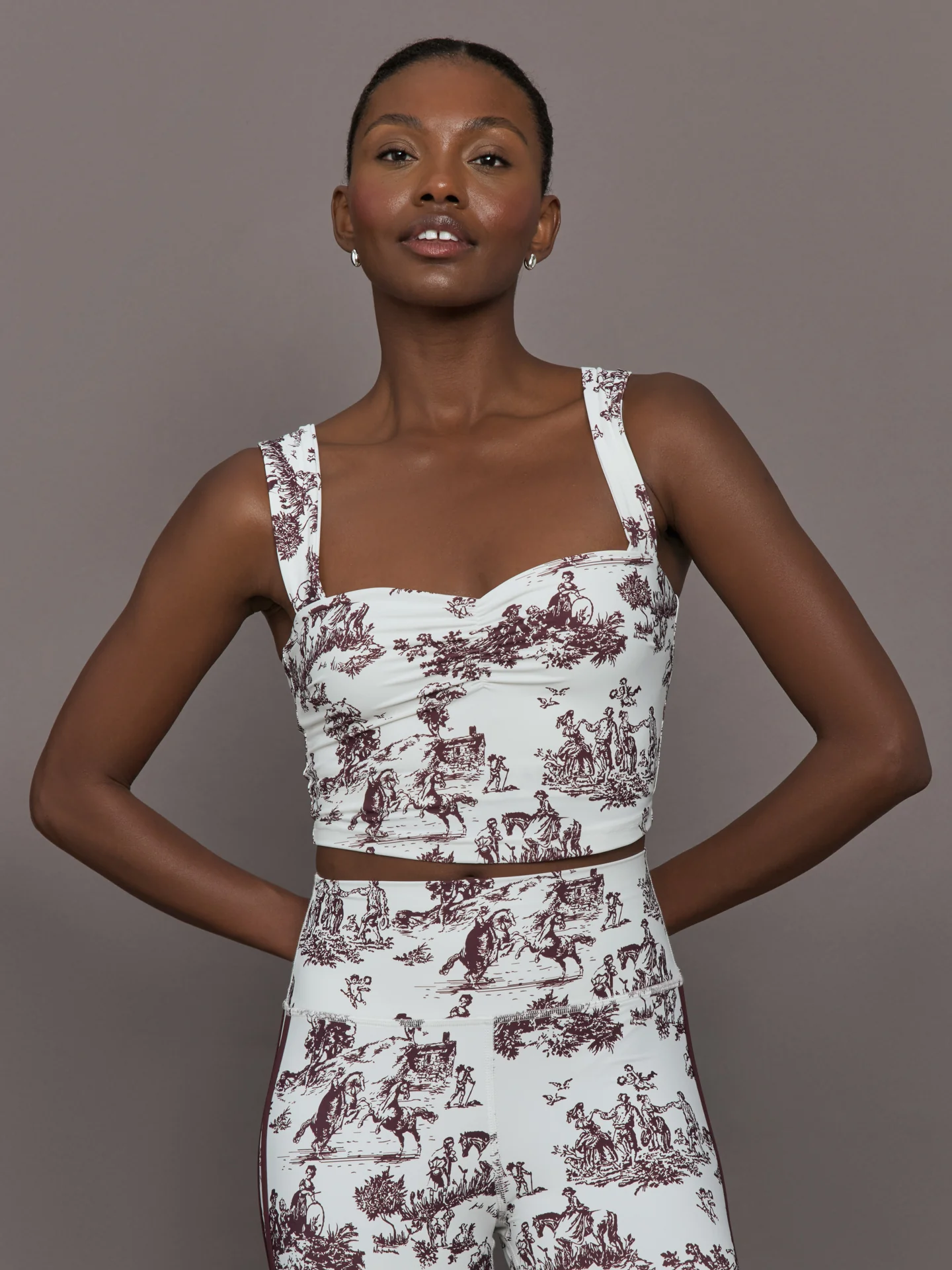Toile Longline Sports Bra – Fig Toile – crobn
