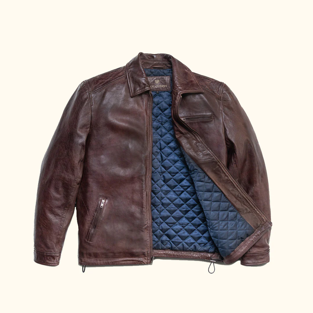 Glenwood Leather Driving Jacket | Mahogany – bfajckon