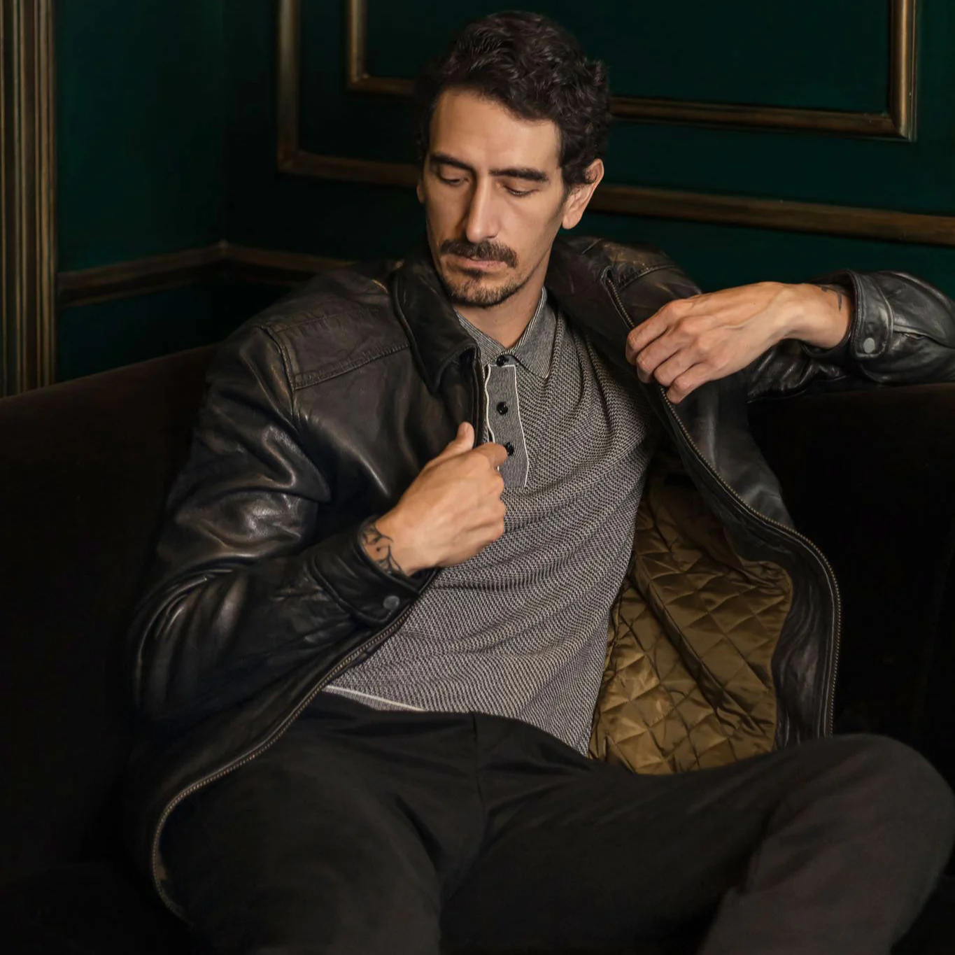 Glenwood Leather Driving Jacket | Vintage Black – bfajckon