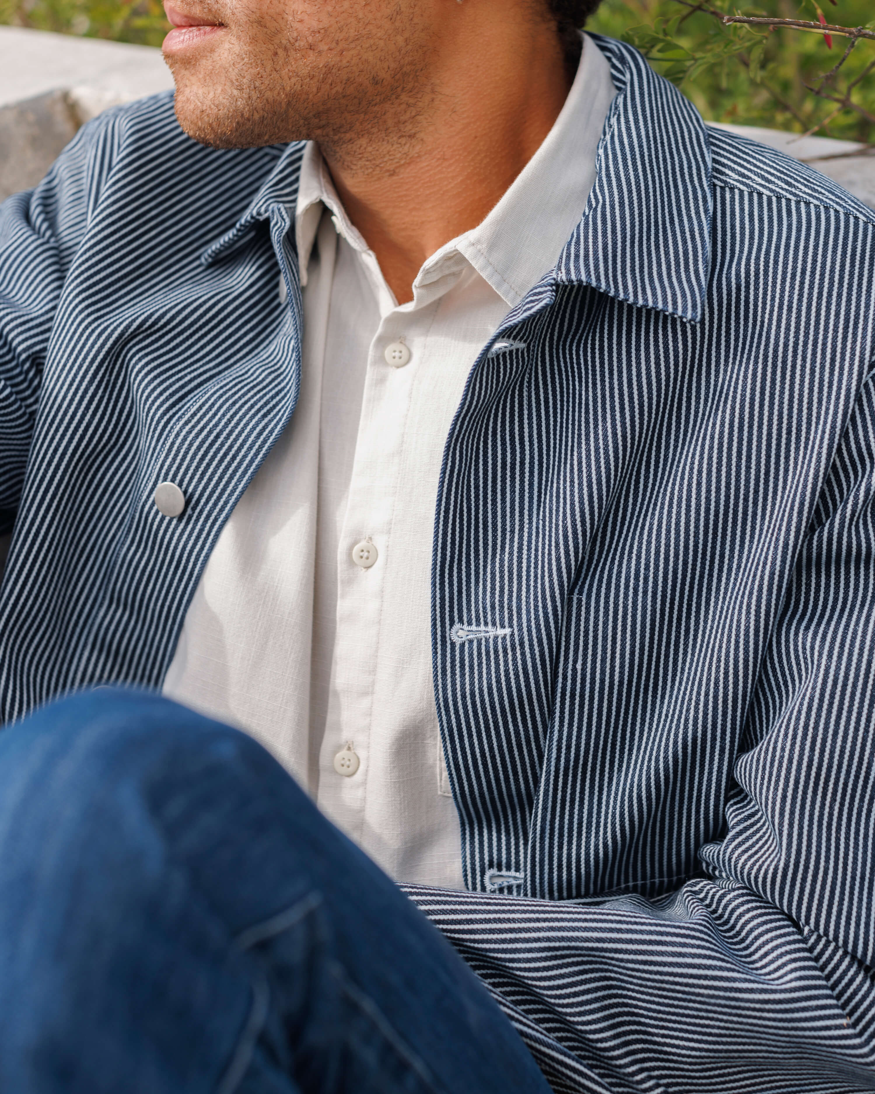 Denim Kite Jacket / Indigo Lines – aecan