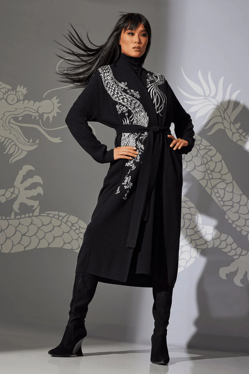 Cashmere Embroidered Dragon Robe – ntari