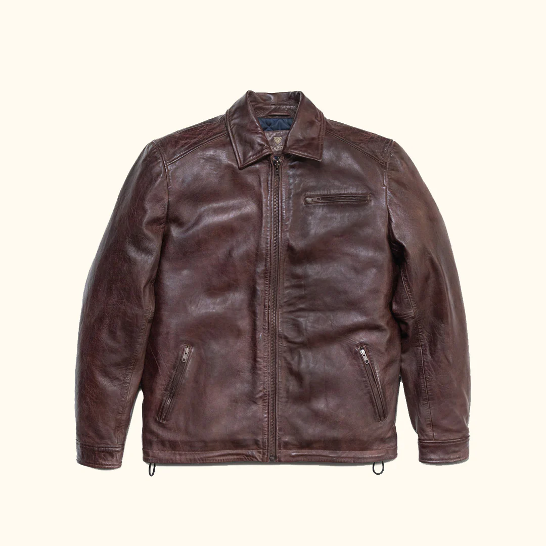 Glenwood Leather Driving Jacket | Mahogany – bfajckon