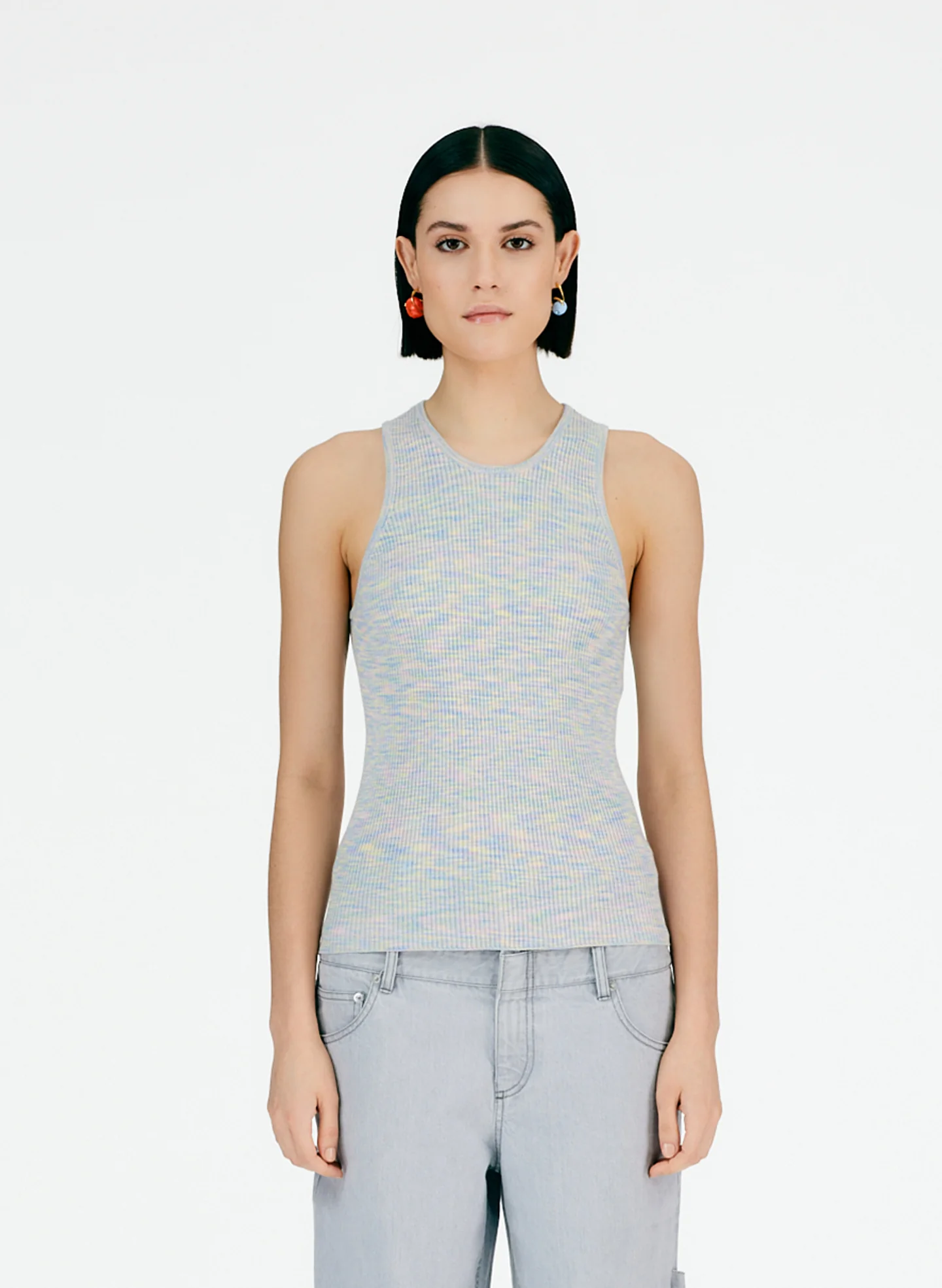 Printed Combed Cotton Ribbed Tank – tbdia