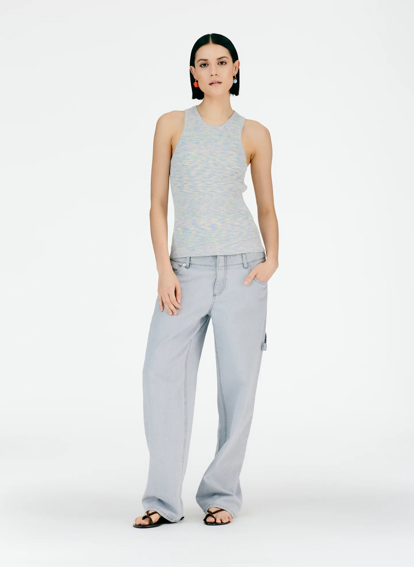 Printed Combed Cotton Ribbed Tank – tbdia