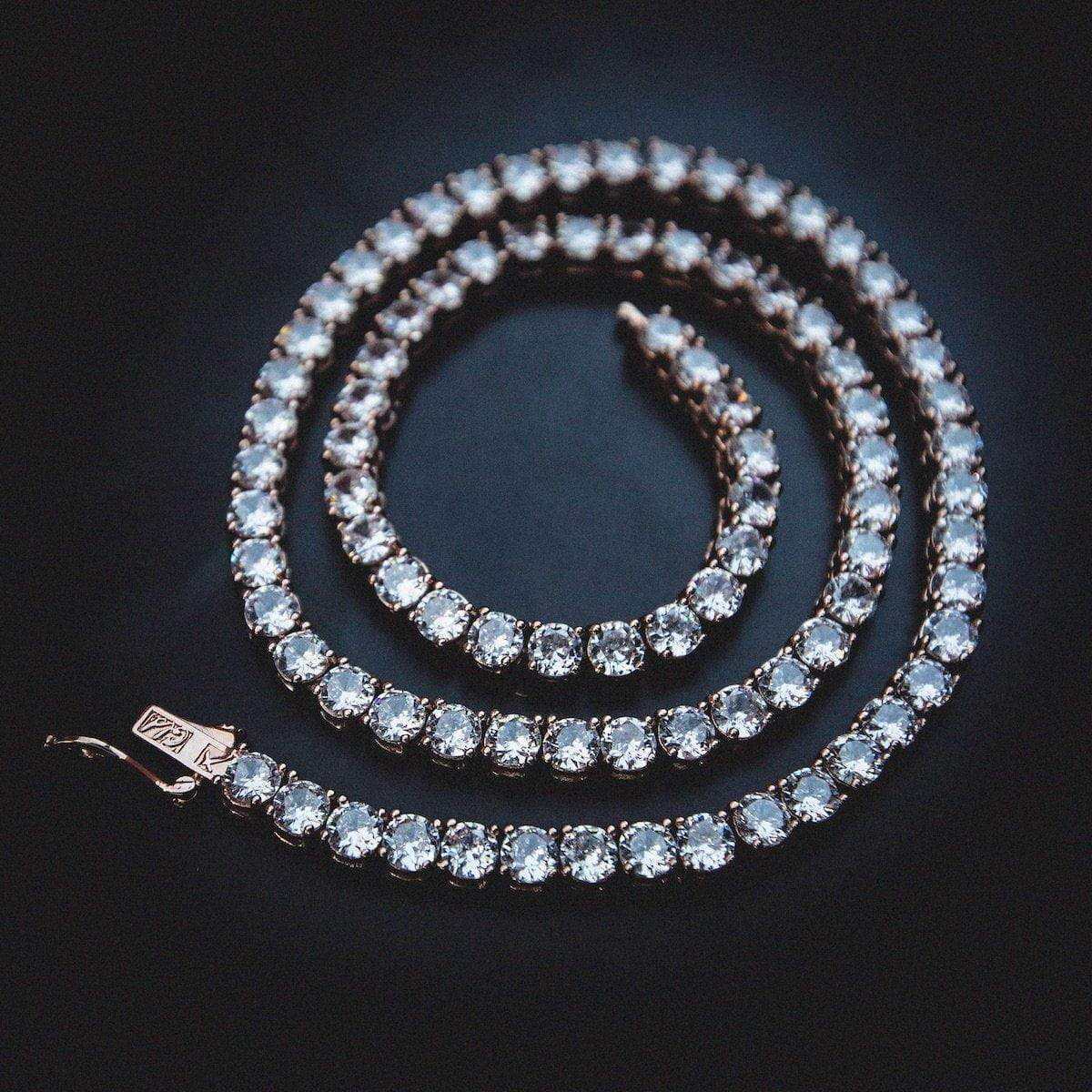 GLD Diamond Tennis Necklace in Rose Gold- 5mm – gdel
