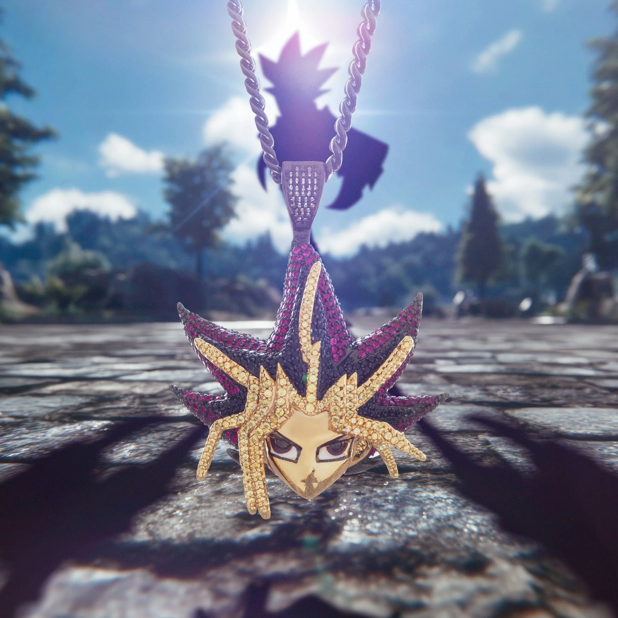 Yu-Gi-Oh! x King Ice – Yami Yugi Necklace – kngbe