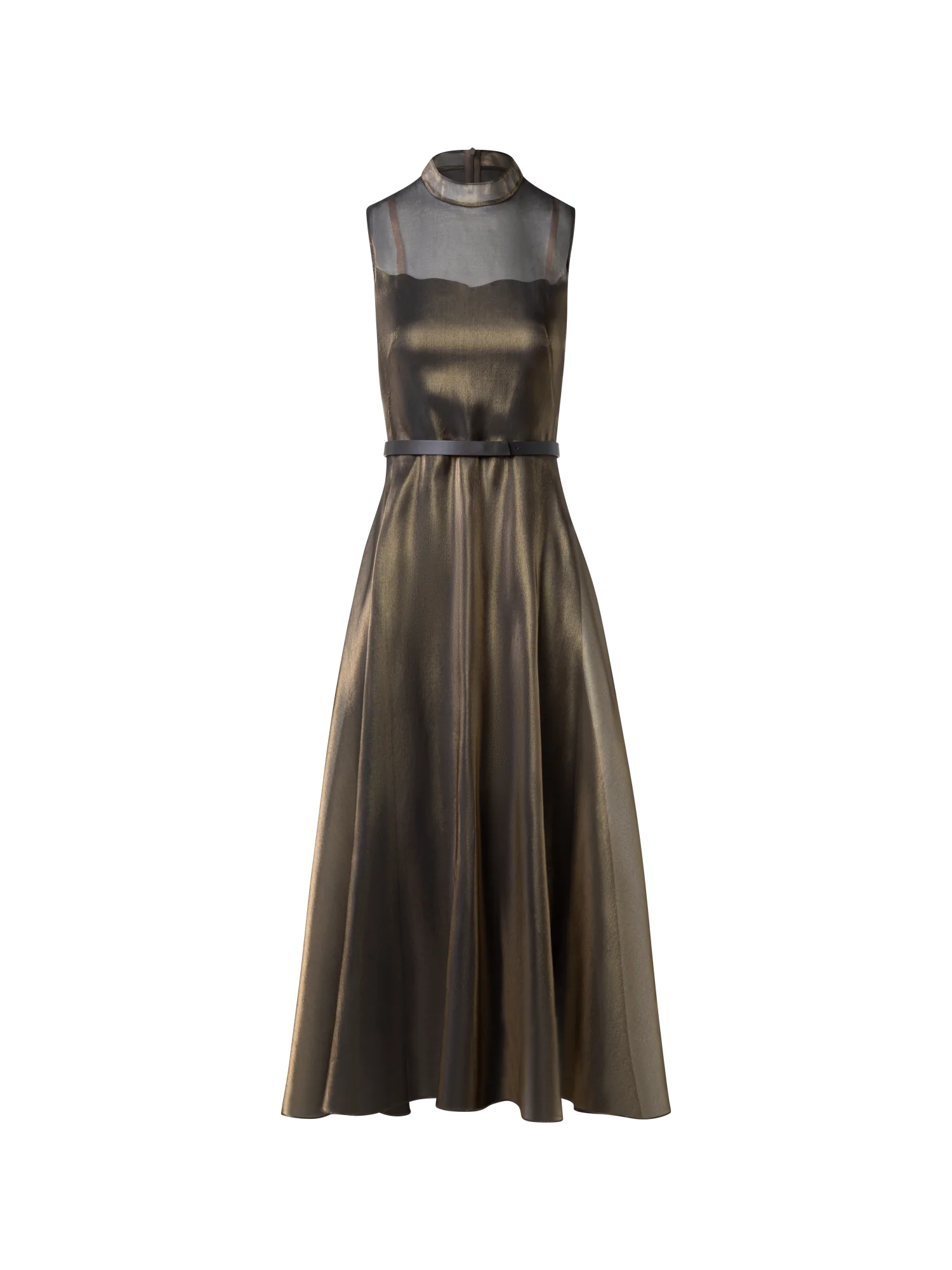 Sheer Shimmer Silk Blend Organza Midi Dress – ariks