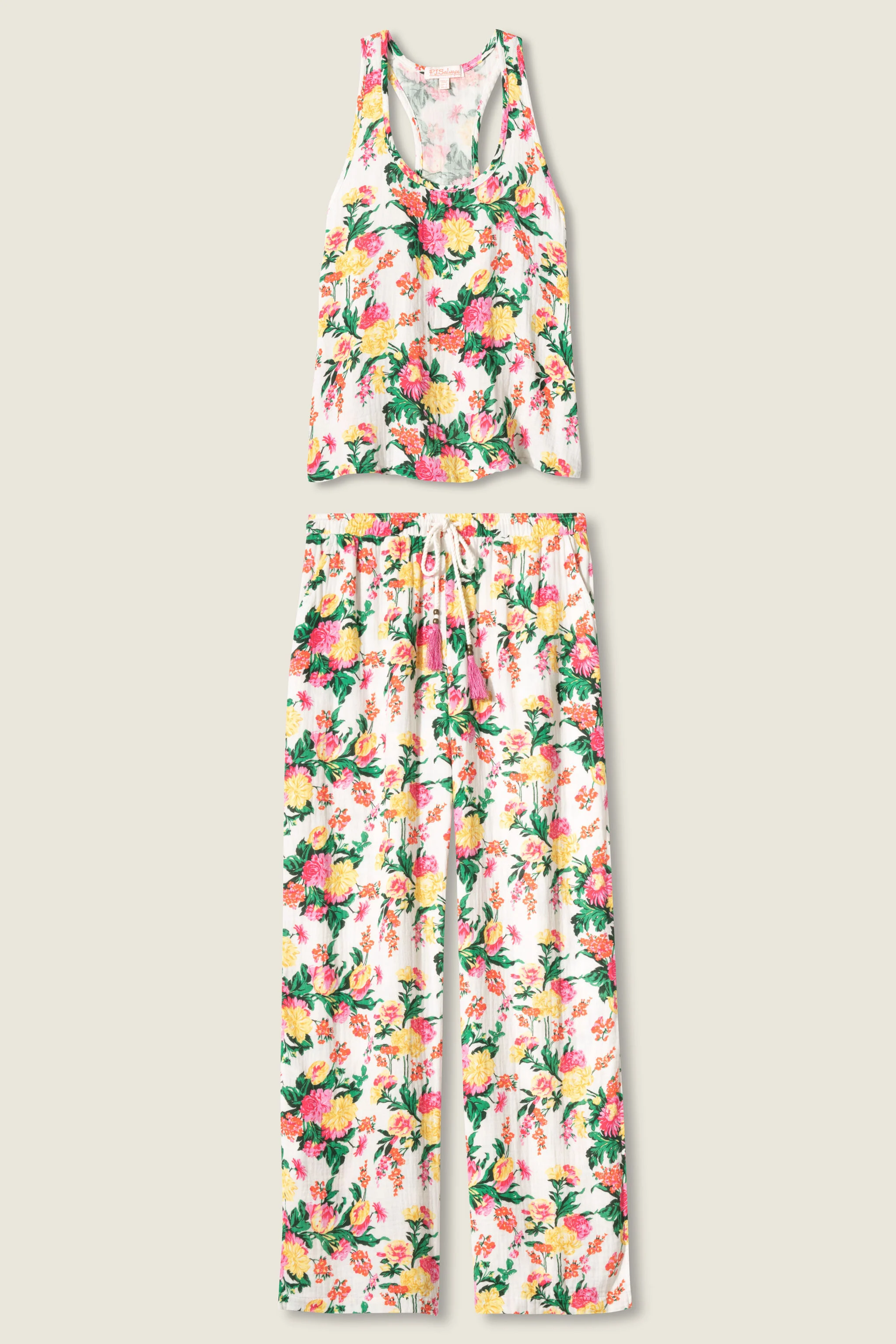Tropical Floral Print PJ Set – pavage