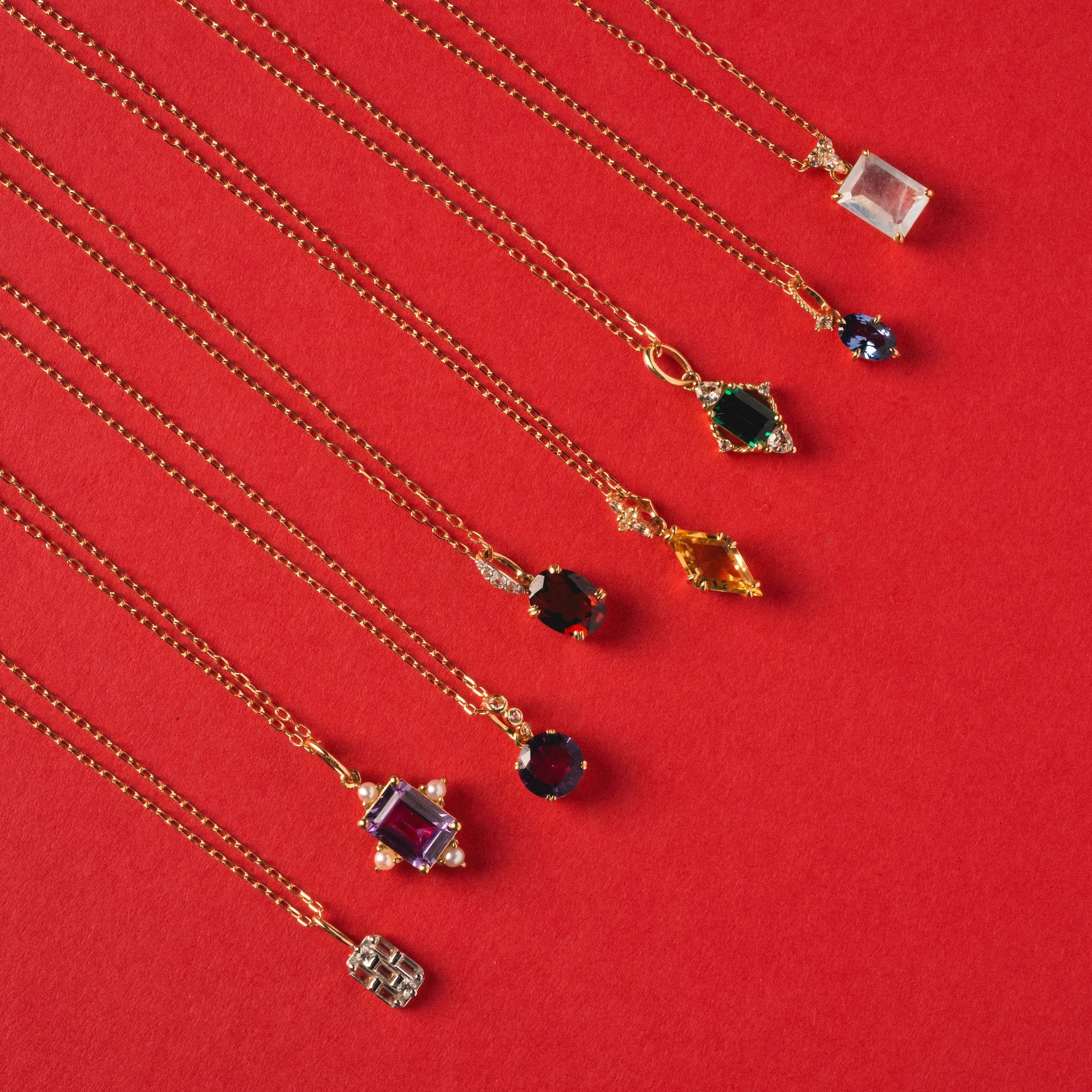 Solid Gold 2025 January Capsule Garnet Statement Set with Free Gift ...