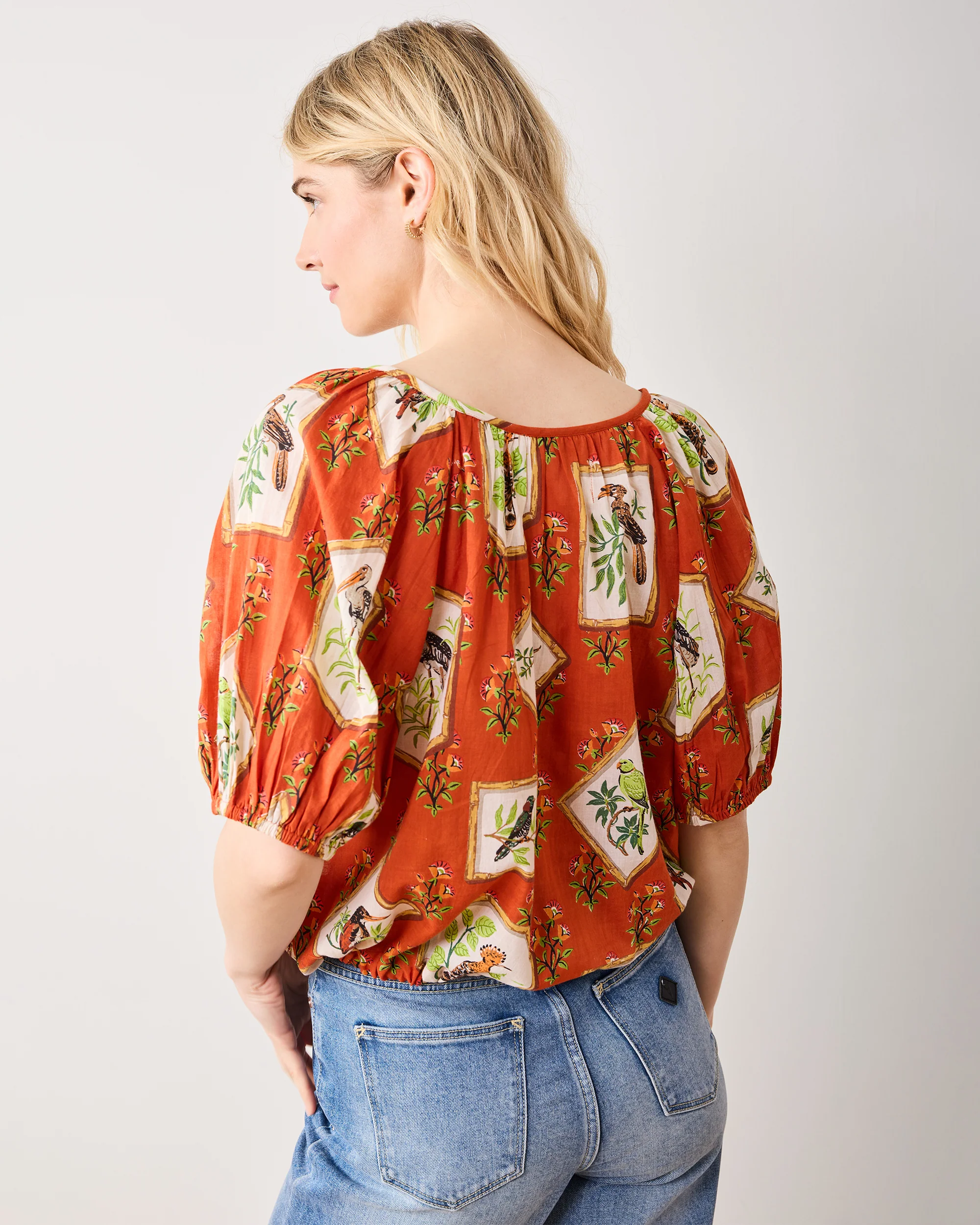 Birds of India – Piper Blouse – Copper – pntesh